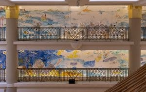 La boutique Hermès Rive Gauche s’habille d’une fresque aquatique ...