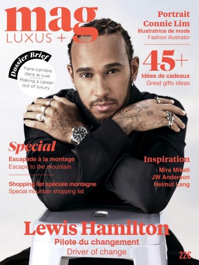 Lewis Hamilton, pilote du changement, en couverture de Luxus+Mag ...